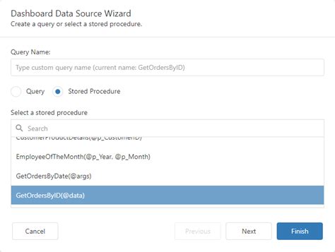 Use Query Parameters Business Intelligence Dashboard Devexpress