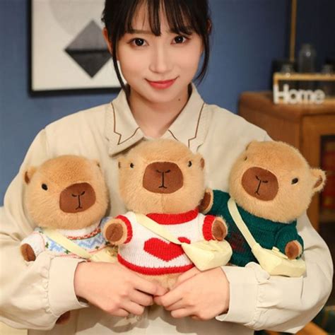 Twceje168 อุปกรณ์เสริมเสื้อผ้า ตุ๊กตาจำลอง Capybara ตุ๊กตาผ้าตุ๊กตา คา