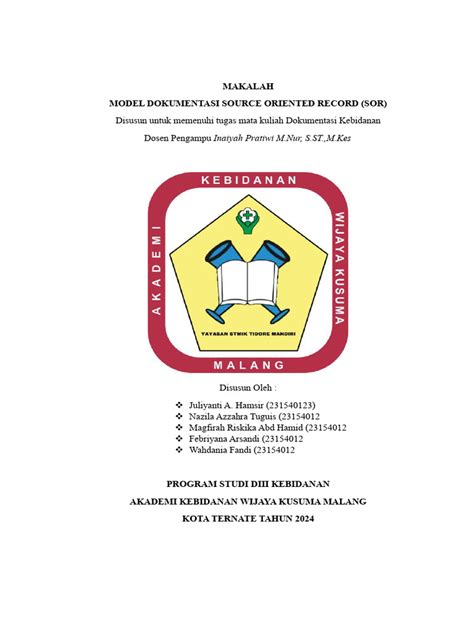 Model Sor Dalam Dokumentasi Kebidanan Pdf Sains And Matematika