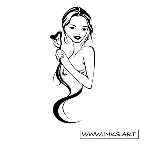 Tattoo Design Britney Spears Holding Iconic Snake Style Minimalist