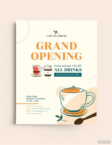 Free Cafe Flyer Templates Editable And Printable