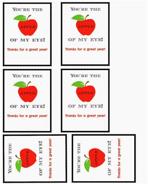 Apple Teacher Or Classmate Appreciation T With Free Printable And A