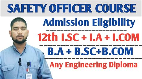 Safety Officer Course Safety Course Safety Course Admission Safety Officer Diploma Youtube