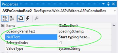 DevExpress ASP NET Combo Box Supports Null Text Coming Soon In V Vol