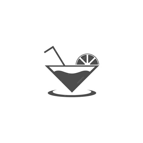 Premium Vector Cocktail Drink Icon Logo Design Vector Template