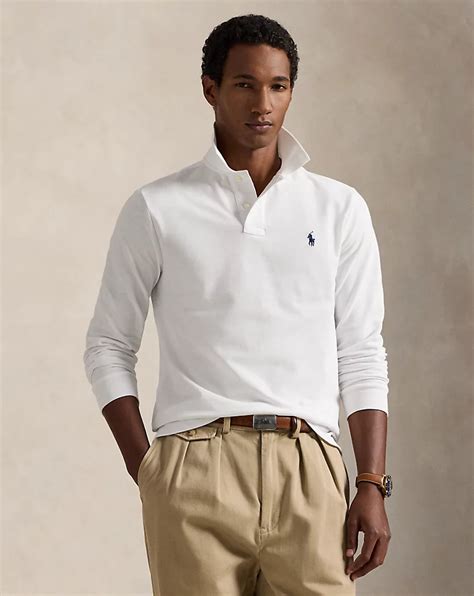 Mesh Long Sleeve Polo Shirt All Fits Polo Ralph Lauren 1