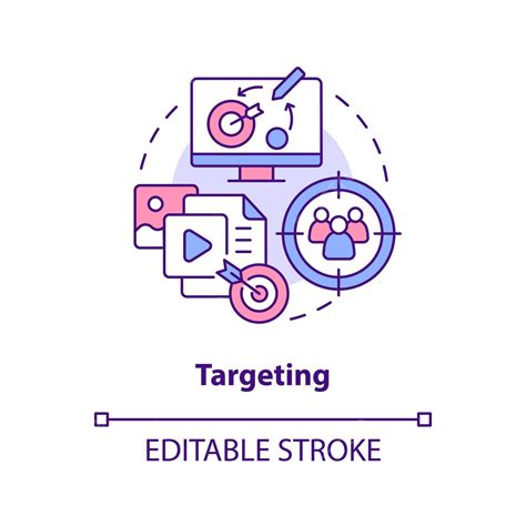 targeting concept icon stroke infographic circle vector stroke