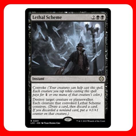 Mtg Lethal Scheme Lcc Black Rare Normal Eng การ์ดเมจิค