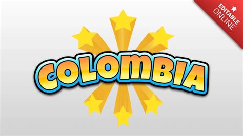 Colombia Text Effect Generator Colombia Text Effect Generator