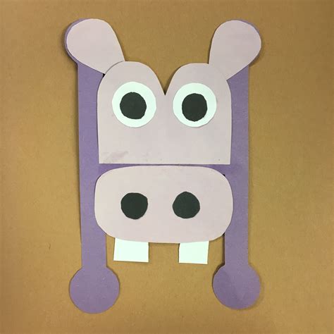 Letter H Hippo Craft Template