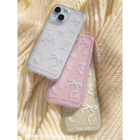 Jual Mawar Romantis Busur Pita New Soft Case Hp Iphone 17 Pro Max 17 Air Xr 13 Pro Max 11 Pro