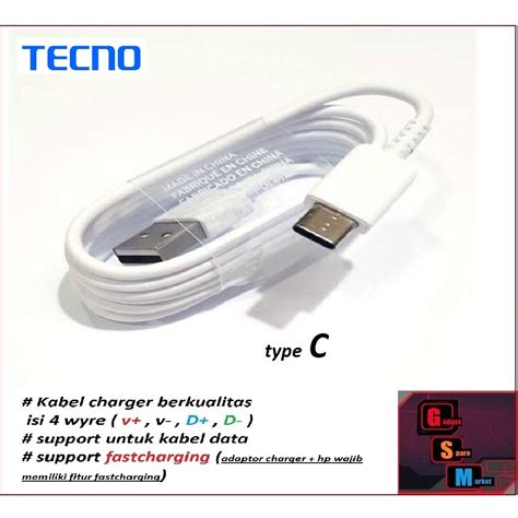 Jual Usb Type C Kabel Charger Tecno Camon 30 Cl6cl6k Camon 30