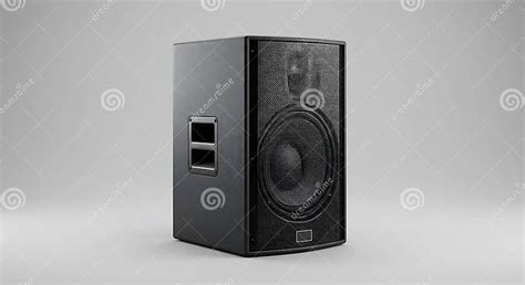 Close Up Of A Black Sound System Speaker For Audio Playback By Me Generated Using Ai Stock
