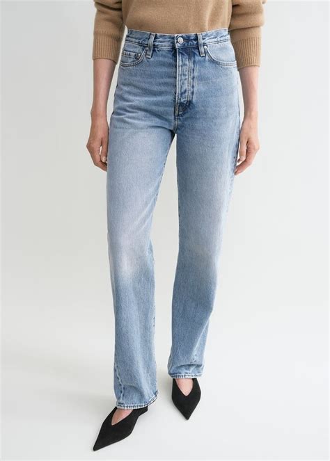 Twisted Seam Denim Full Length Worn Blue Jogging Pants Black