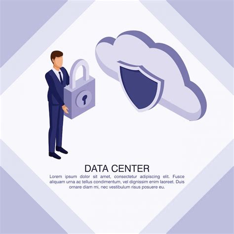 Premium Vector Data Center Poster With Informaton