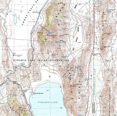 1955 Topo Map Of Lovelock Nevada Nv Lake Pyramid Etsy