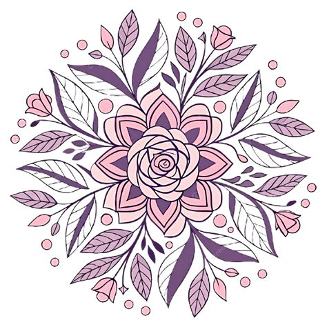 Diseño De Mandala De Tipo Floral Con Flor Png Dibujos Floral Mandalas
