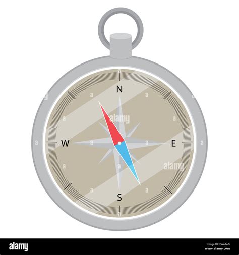 Device Compass Flat Design Compass Icon Navigation Direction And Compass Map Compass Vector
