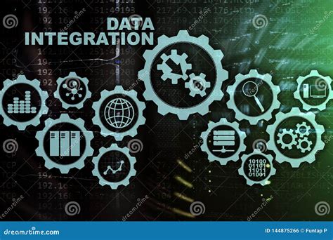 Data Integration Business Information Technology Concept On Server Room