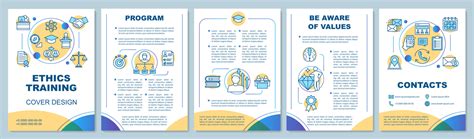 Business Ethics Courses Brochure Template Layout Core Values