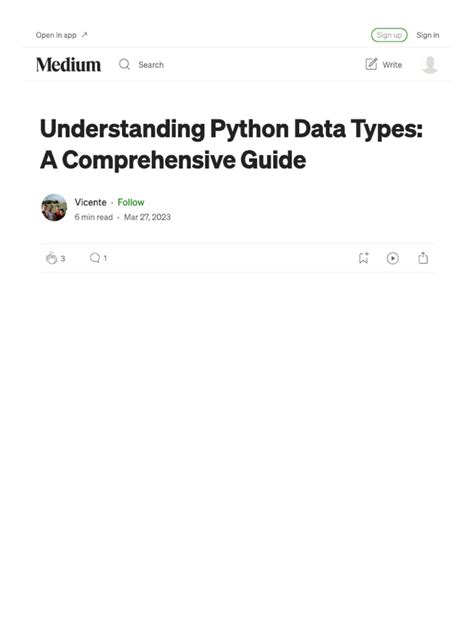 Understanding Python Data Types Pdf