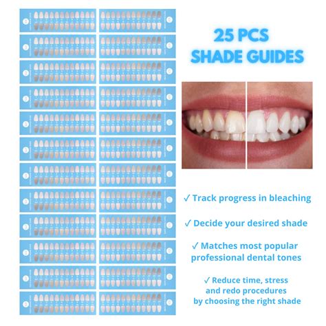 Tooth Color Chart Canvas Print Tooth Color Chart Wanddecoraties