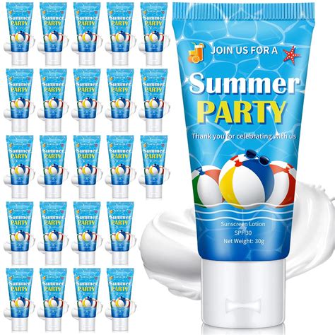 Dansib 24 Pcs Mini Sunscreen Bulk For Summer Wedding Party