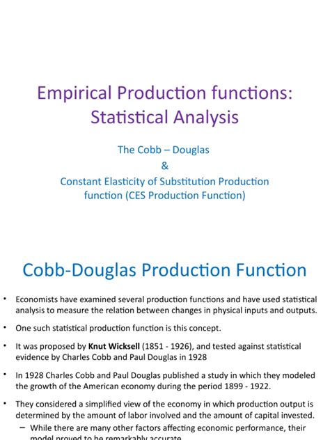 Cobb Douglas Production Function Pdf Production Function Production And Manufacturing