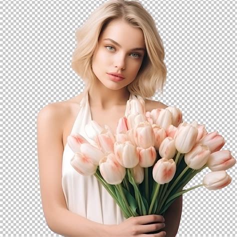 Premium Psd Beautiful Girl With Flower