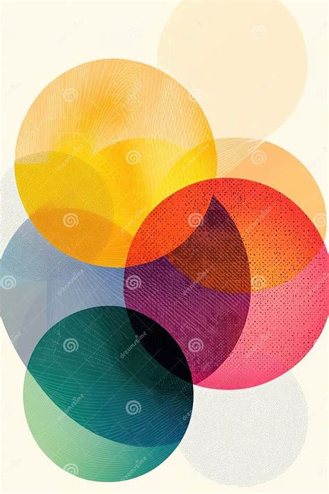 Colorful Abstract Background Featuring Vibrant Overlapping Circles With Intricate Patterns And