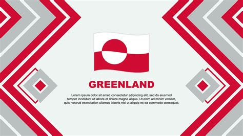 Greenland Flag Abstract Background Design Template Greenland