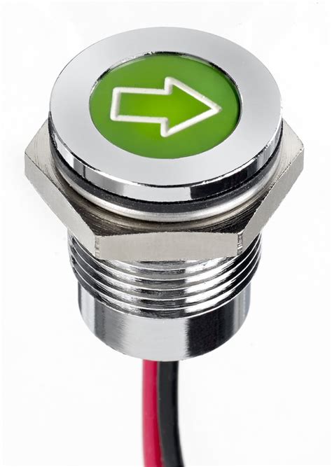 Q14f5cxxg12e 0k6 Apem Apem Green Panel Mount Indicator 12v Dc 14mm