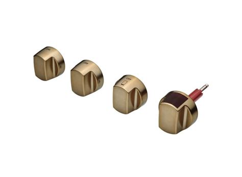 Wolf Brushed Brass Knob Kit For Dual Fuel Ranges Abt