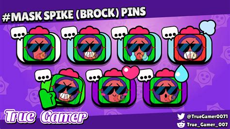 Mask Spike Brock Pins Rbrawlstars