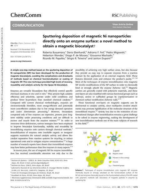 Pdf Sputtering Deposition Of Magnetic Ni Nanoparticles Directly Onto