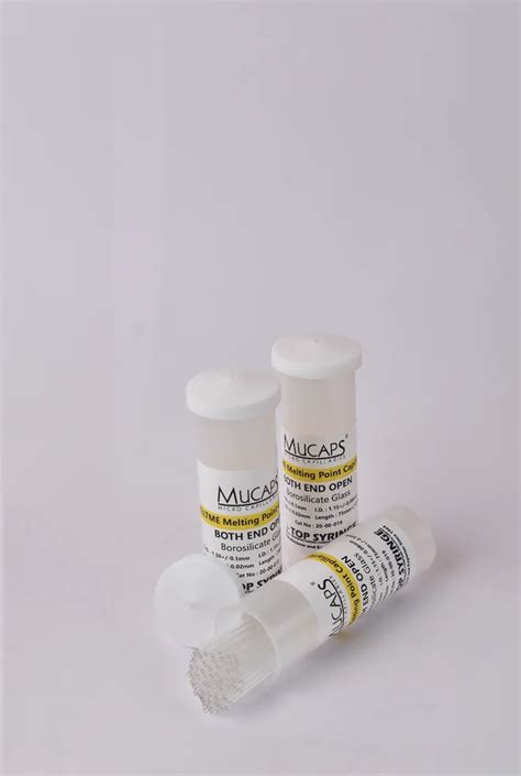 Glass Mucaps Melting Point Microcapillary Tubes Length 75mm Both Ends