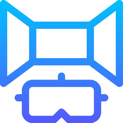 Virtual Glasses Basic Gradient Lineal Color Icon