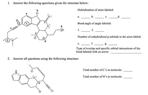 Solved Answer The Following Questions Given The Structure Below