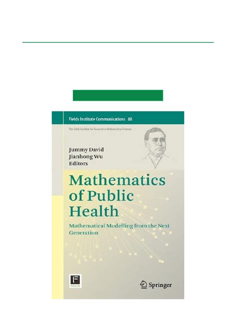 Mathematics Of Public Health Mathematical Modelling From The Next