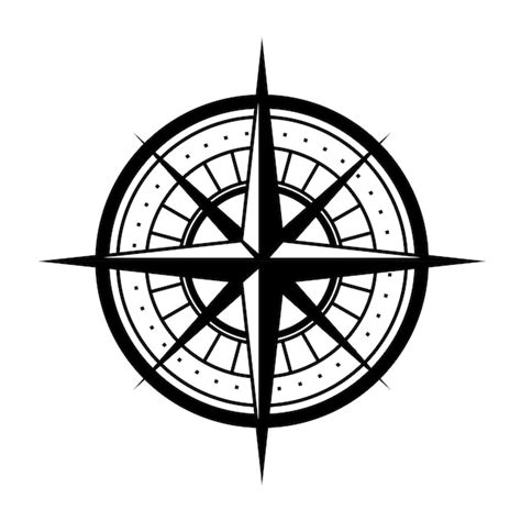 Premium Vector Compass Star Cartography Exploration Vector