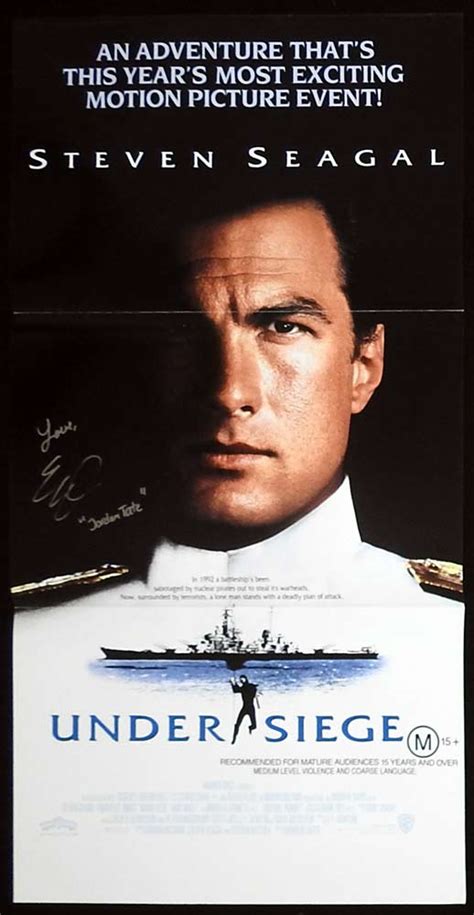 Under Siege Original Daybill Movie Poster Erika Eleniak Autograph