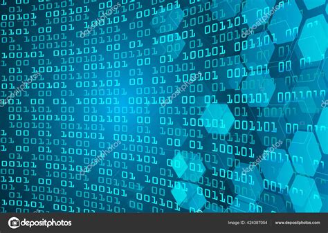 Binary Code Background Blue Green Stock Vector Image By ©titima157
