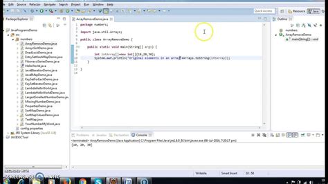 How To Delete An Element From Array In Java Youtube