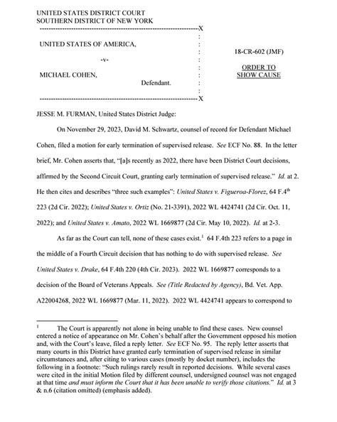 Michael Cohens Lawyer Gets Caught Referencing Nonexistent Cases Rlaw