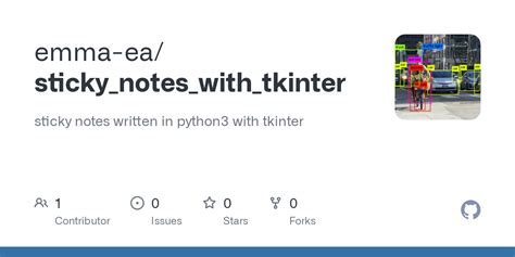 Github Emma Eastickynoteswithtkinter Sticky Notes Written In