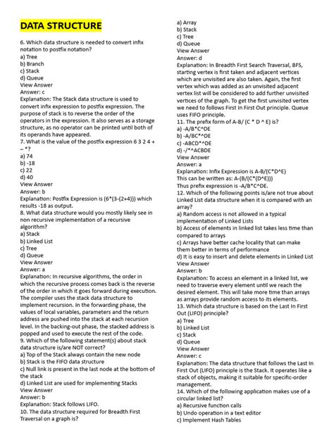 Essential Data Structures Explained Pdf Queue Abstract Data Type