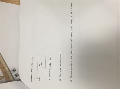 Solved Consider Filter Circuit Identify Type Of This Chegg