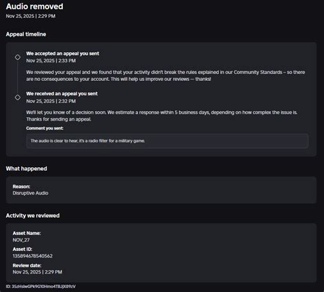 Invalid Suspension Nil Details Roblox Application And Website Bugs