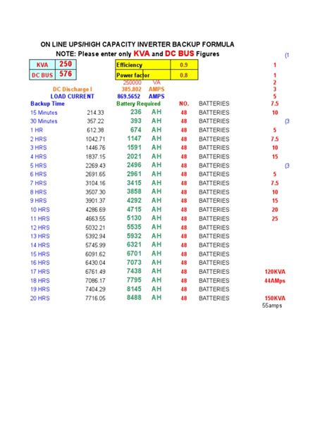Backup Formula Pdf Electrical Equipment Electronic Engineering