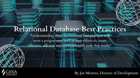 Relational Database Best Practices